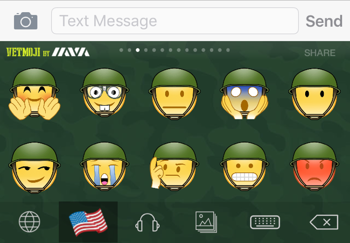 Send military-themed emojis with IAVA's new Vetmoji app